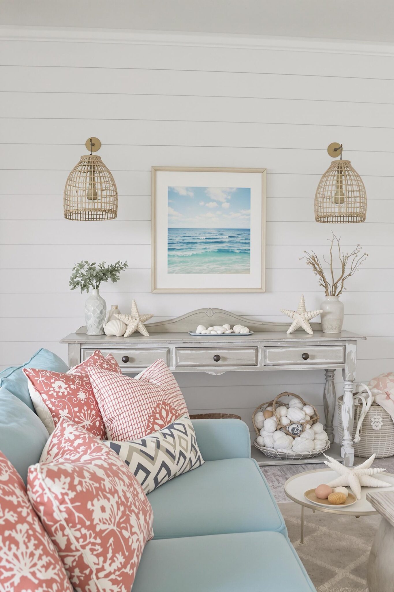 20 Coastal Couch Ideas For Beachy Living Rooms